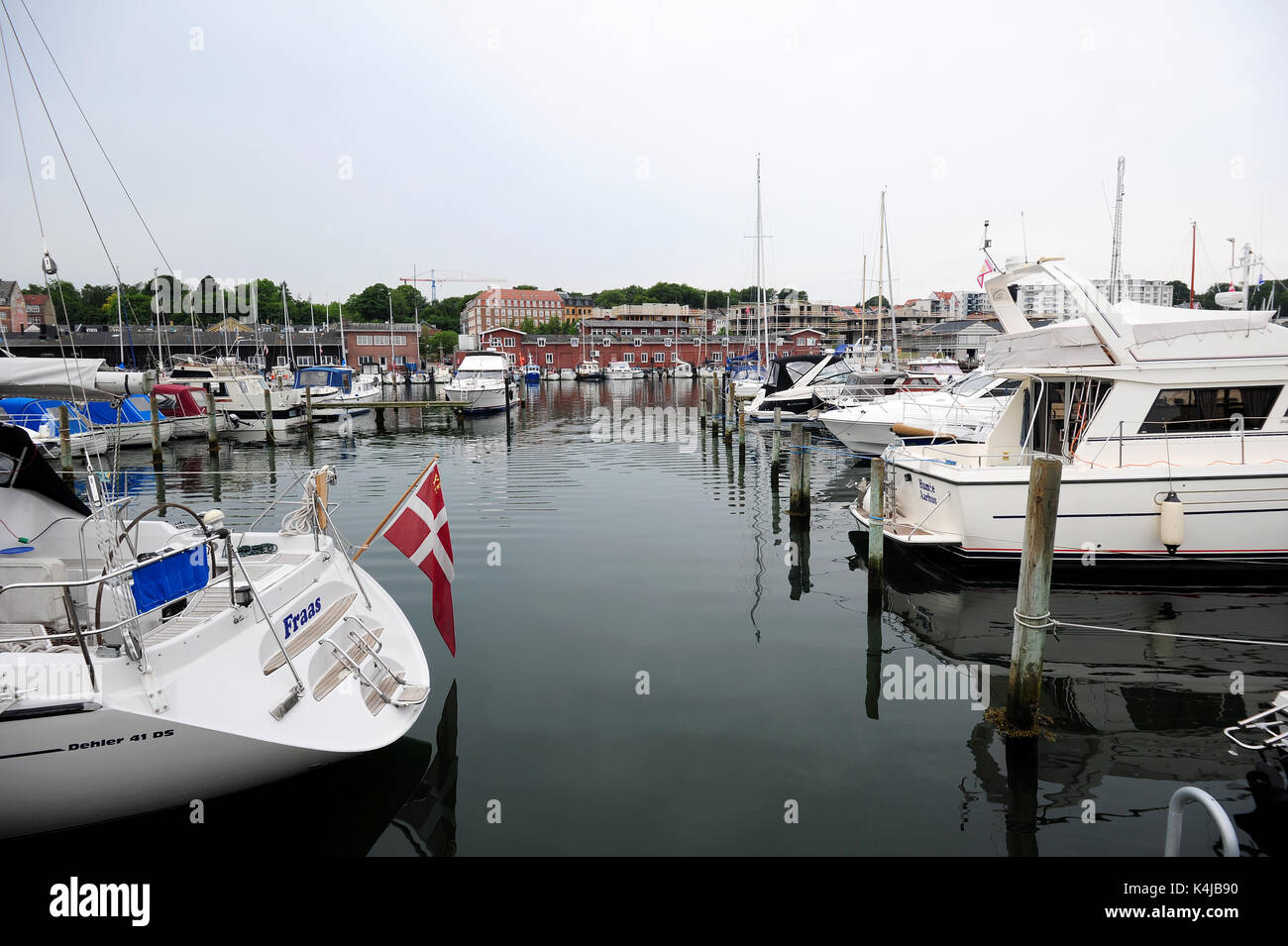 Aarhus yacht harbour Stock Photo - Alamy