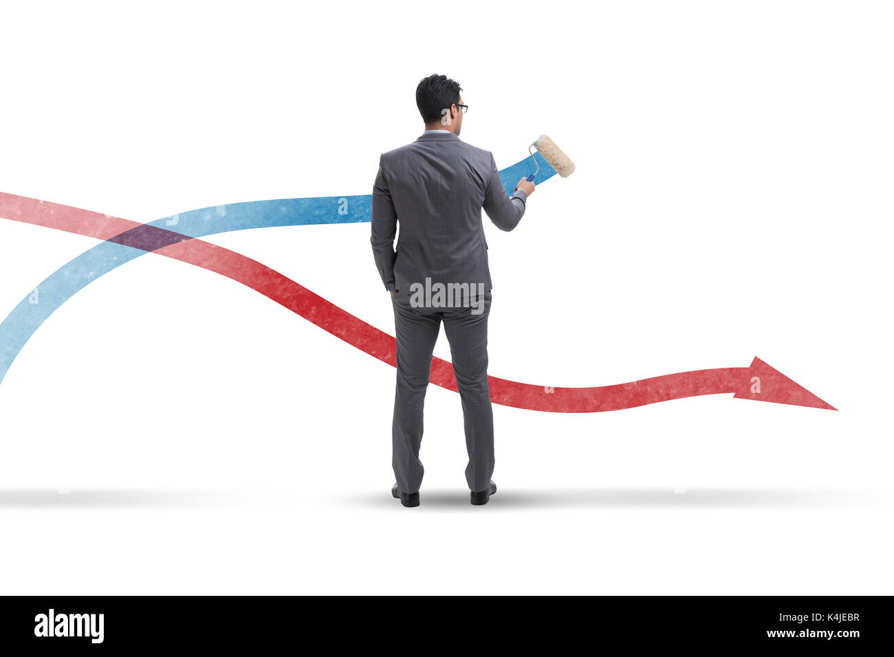 Businessman drawing charts in forecasting concept Stock Photo - Alamy