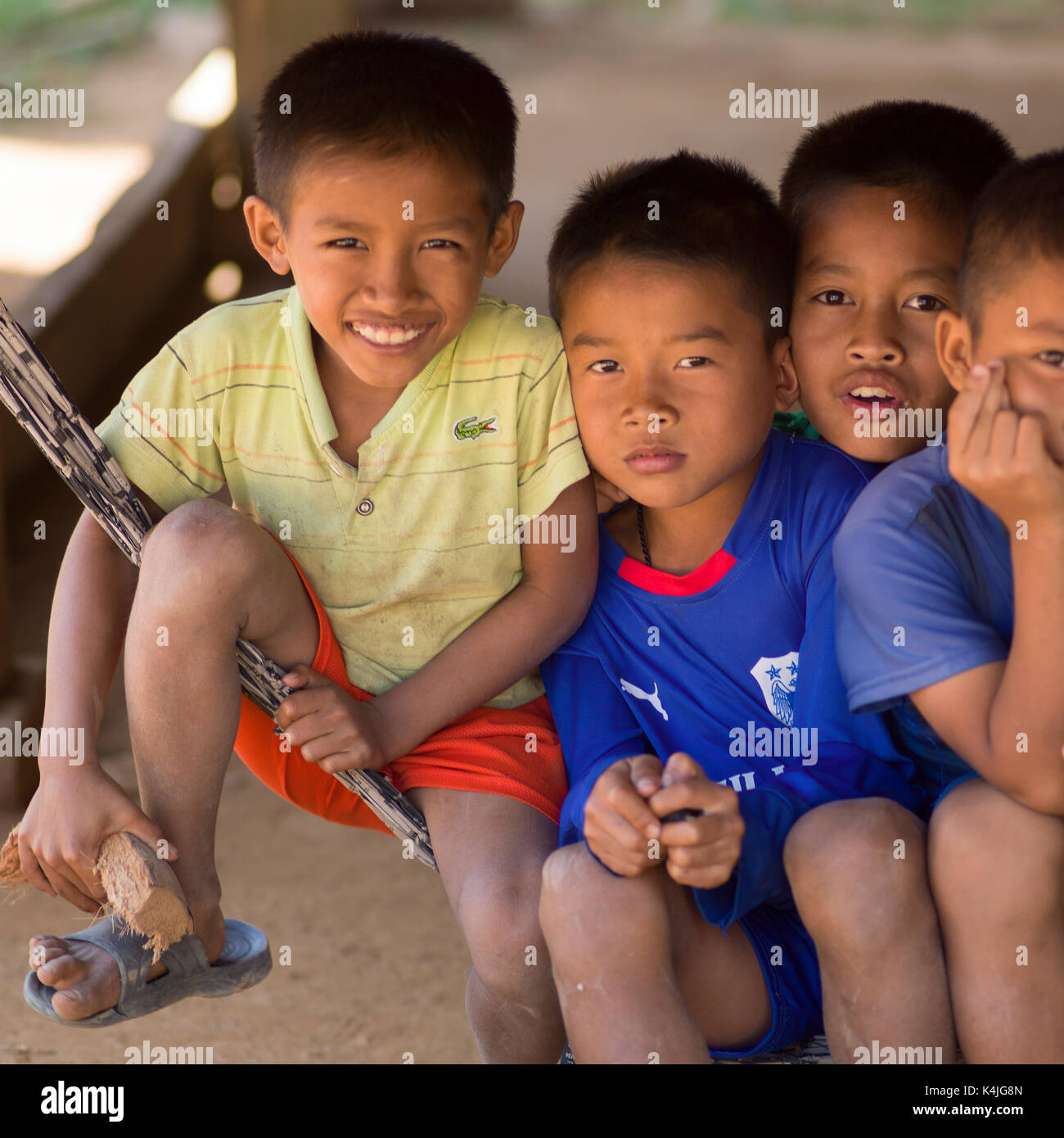 Asia four boys hi-res stock photography and images - Alamy