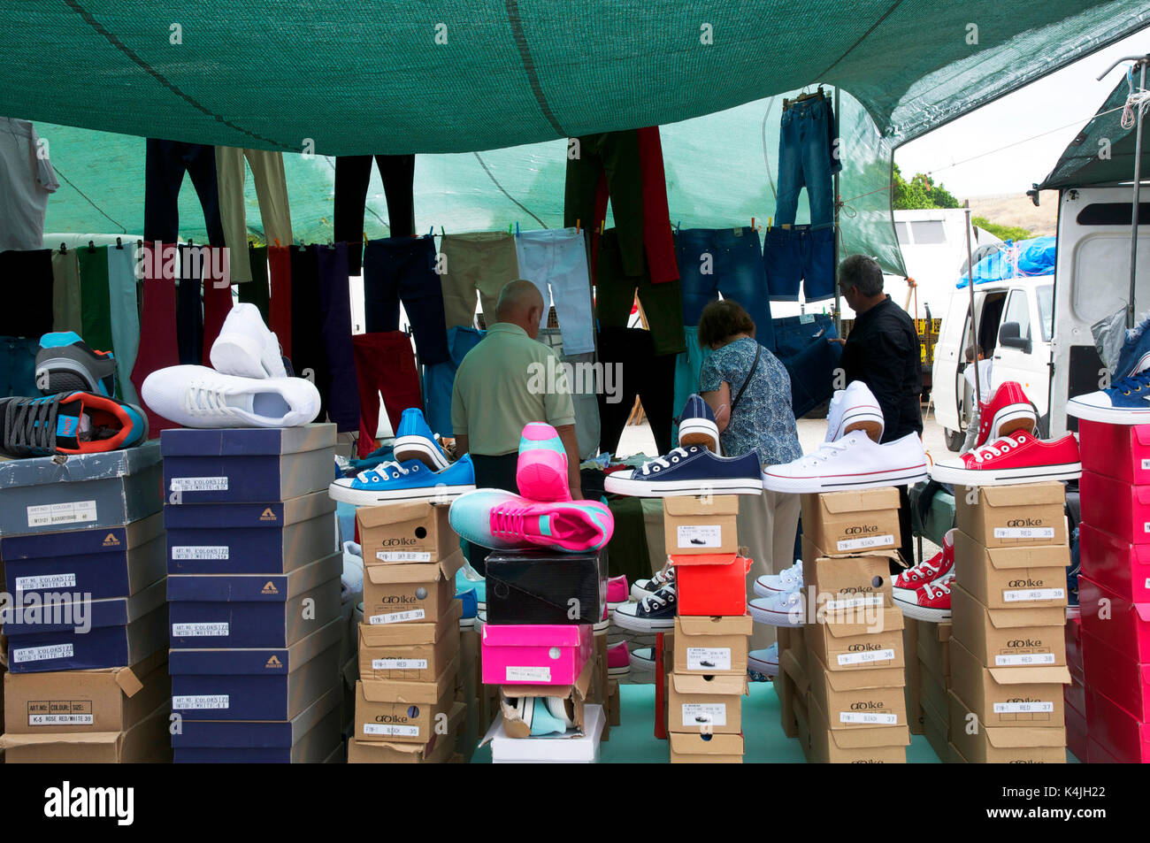 Shoe stall castro marim market hi-res stock photography and images - Alamy