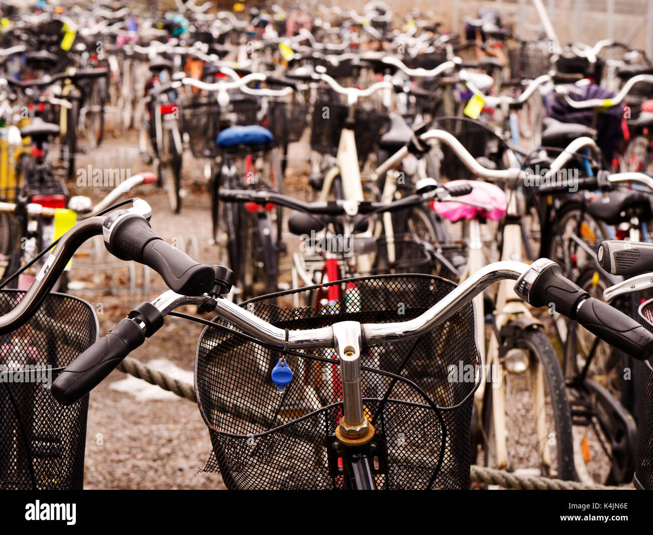 Lots of parked bicycles hi-res stock photography and images - Alamy