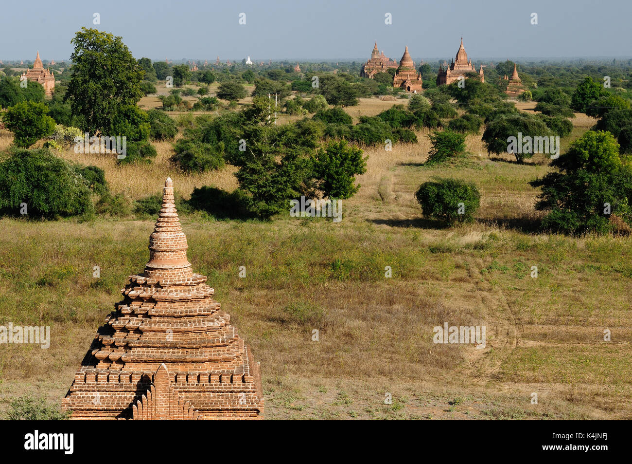 Ancient pagodas and spires of the temples of the World Heritage site at ...