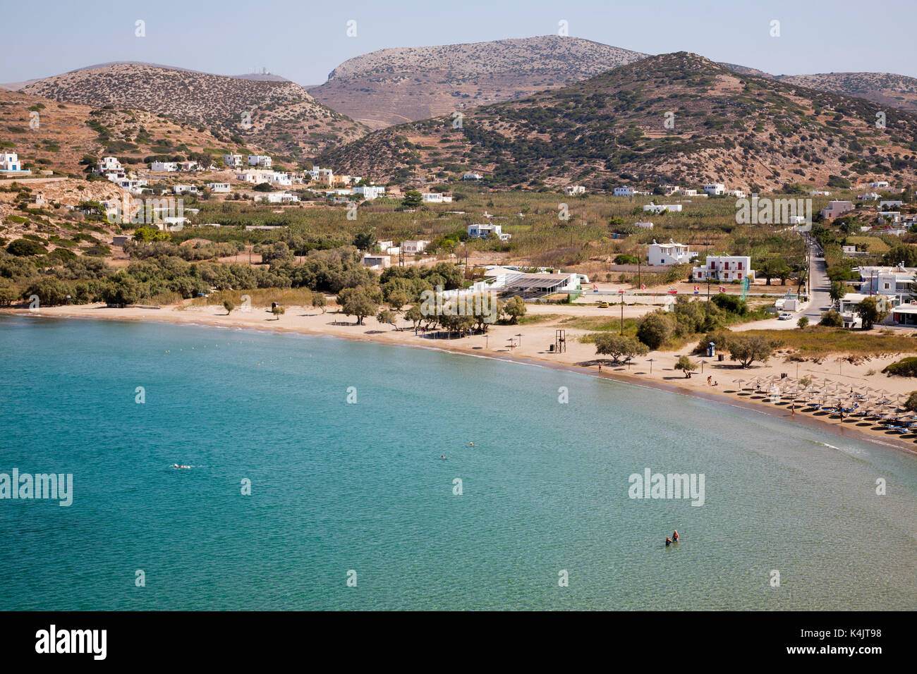 Galissas beach, Galissas area, Syros island, Cyclades, Aegean Sea ...