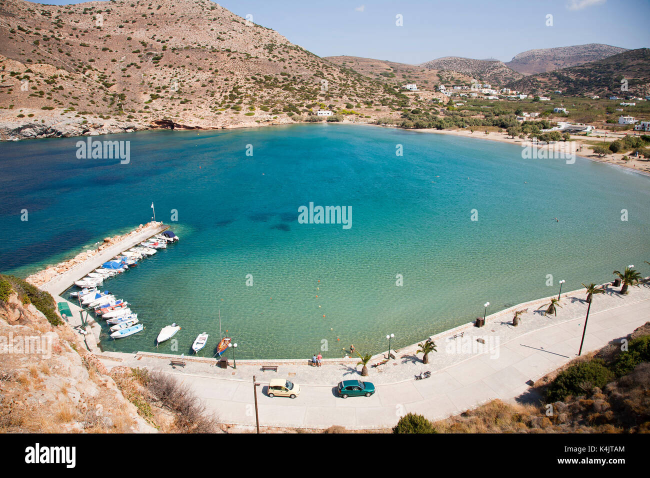 Galissas beach, Galissas area, Syros island, Cyclades, Aegean Sea ...