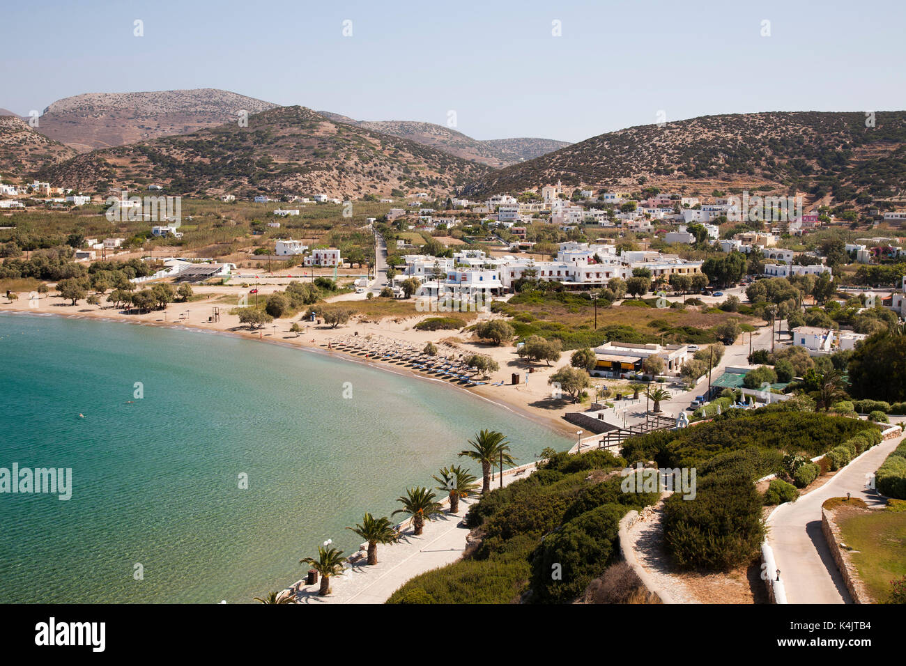 Galissas beach, Galissas area, Syros island, Cyclades, Aegean Sea ...