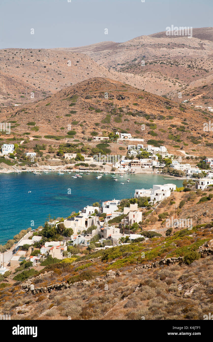 Kini bay and beach, Syros island, Cyclades, Aegean Sea, Greece, Europe ...