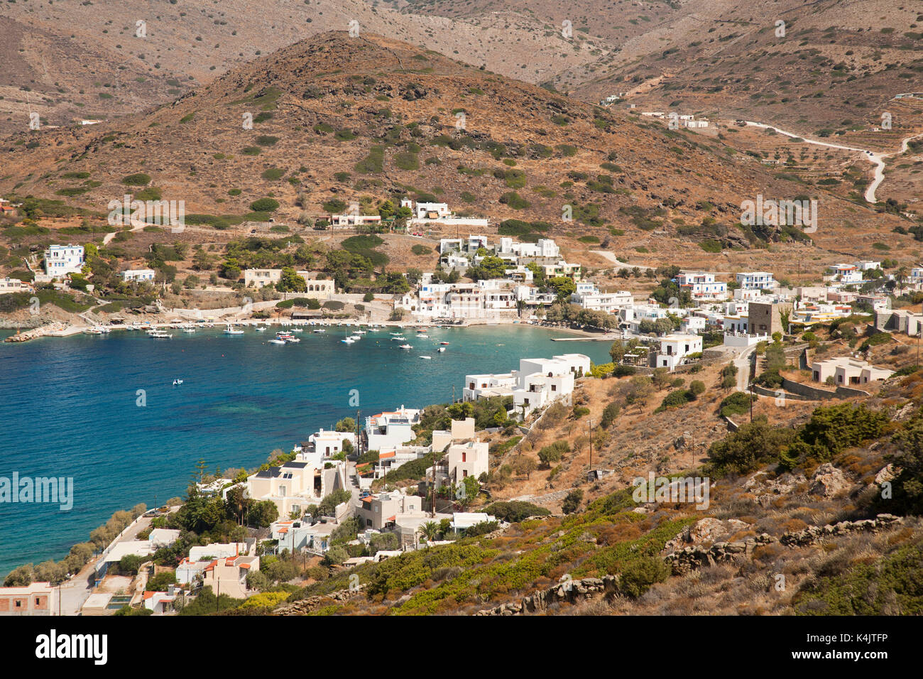 Kini bay and beach, Syros island, Cyclades, Aegean Sea, Greece, Europe ...