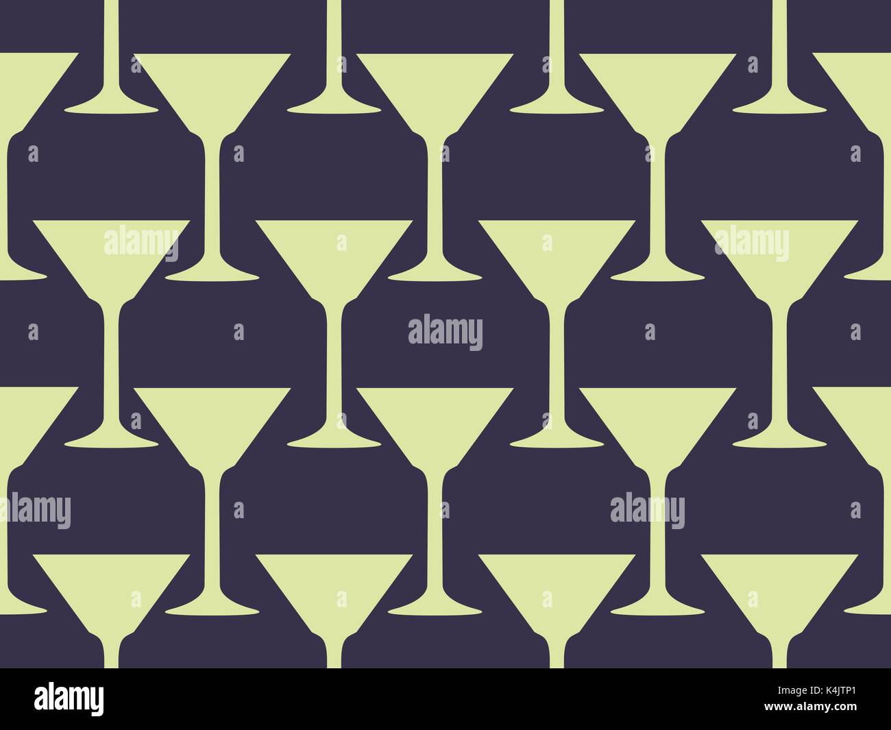 Seamless pattern with a martini glass. Vector illustration Stock Vector ...