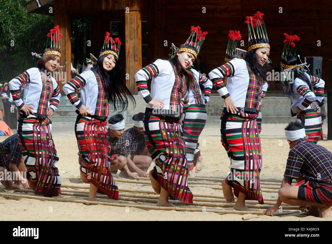 Tribal ritual dances at the Hornbill Festival, Kohima, Nagaland, India ...