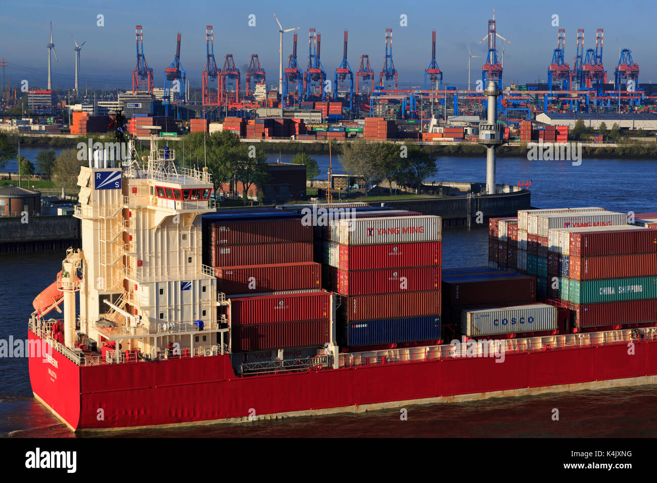Container ship, Hamburg, Germany, Europe Stock Photo - Alamy