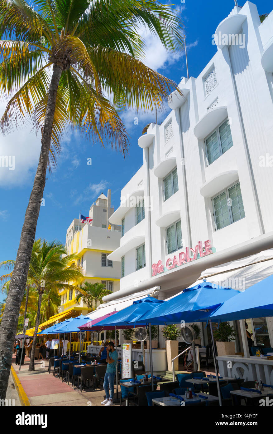 Art Deco architecture on Ocean Drive, Miami Beach, Miami, Florida ...