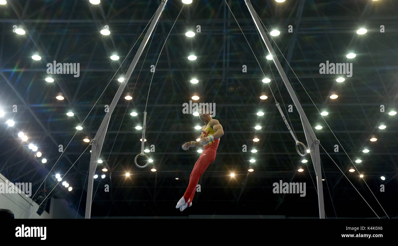 Tianjin. 6th Sep, 2017. Yan Mingyong of Shanghai competes during the ...