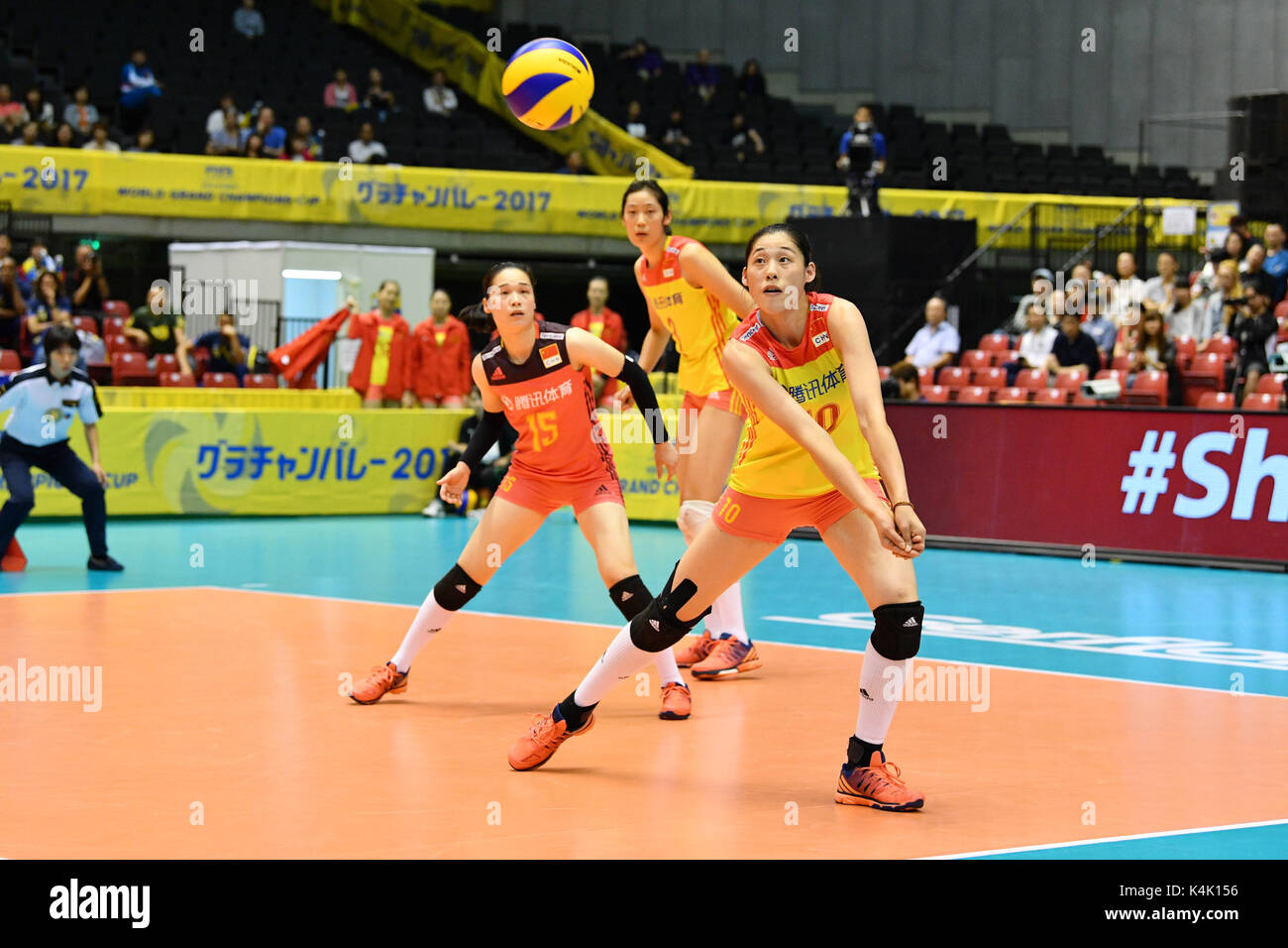 Tokyo, Japan. Credit: MATSUO. 6th Sep, 2017. (L-R) Li Lin, Xiaotong Liu ...