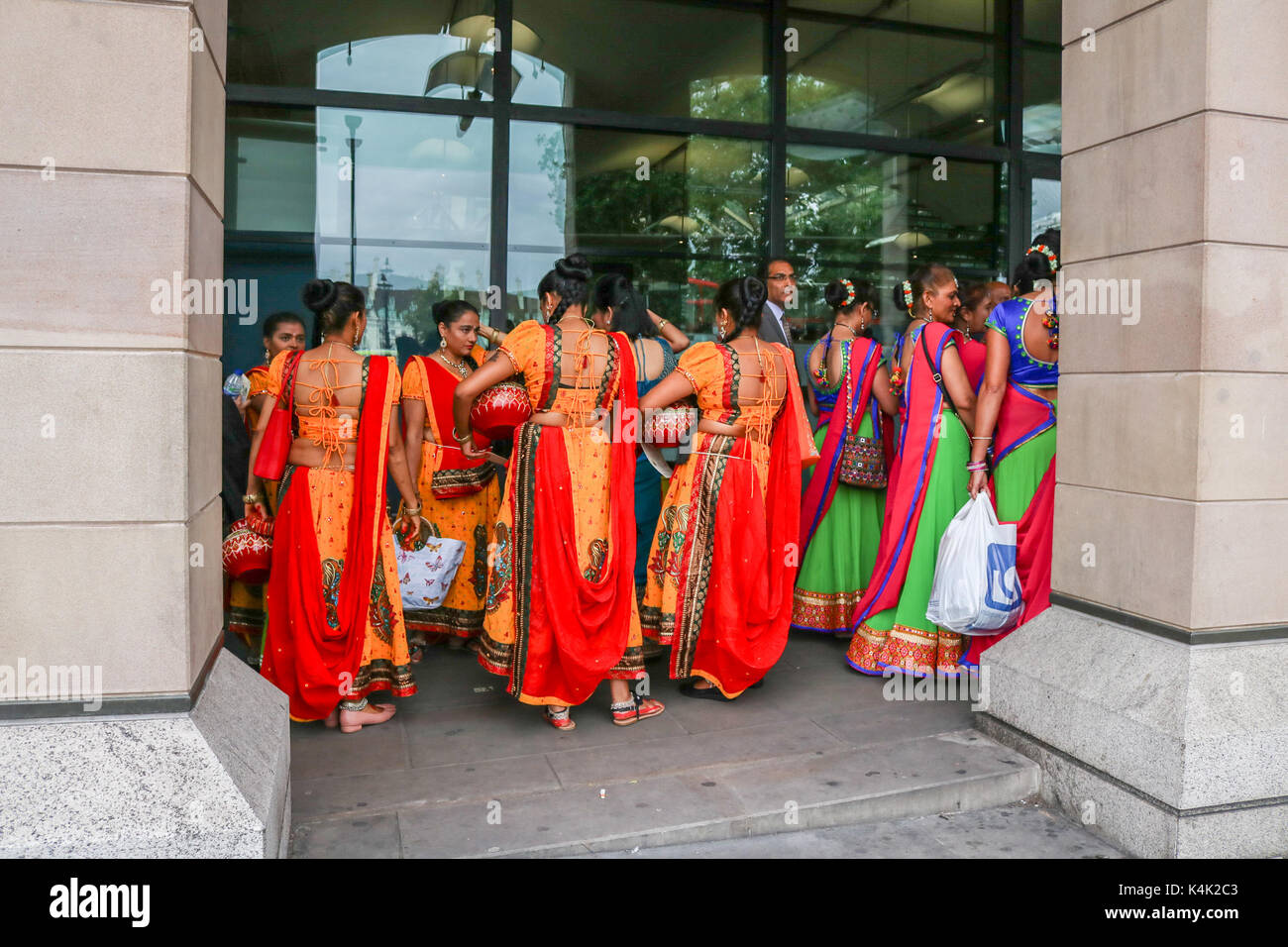 London, UK. 6th Sep, 2017. Members of the Brent Hindu Council dressed ...