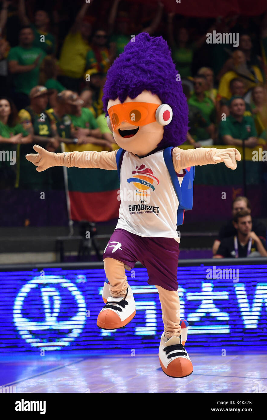 Tel Aviv, Israel. 06th Sep, 2017. Mascot Sam Dunk in action during the ...