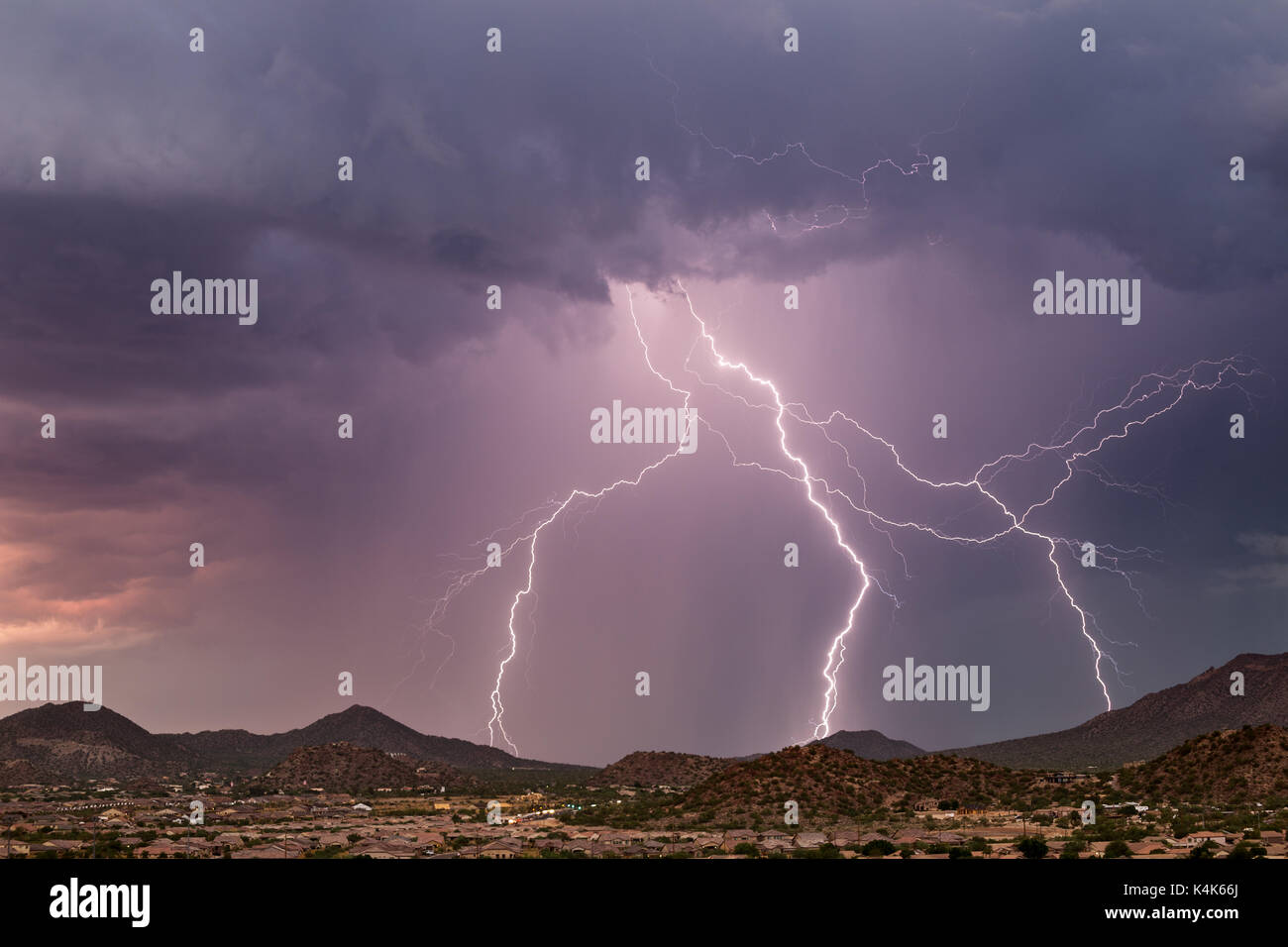 Lightning Storm In Desert High Resolution Stock Photography and Images ...