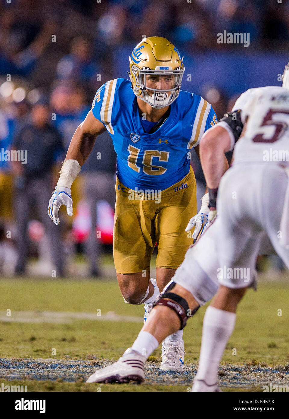 Pasadena, CA. 3rd Sep, 2017. UCLA defensive lineman (15) Jaelen ...
