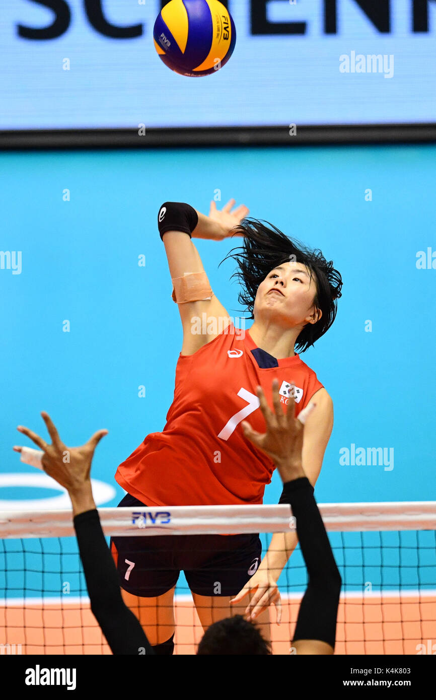 Tokyo, Japan. Credit: MATSUO. 6th Sep, 2017. Lee Jaeyeong (KOR) Volleyball : FIVB World Grand ...