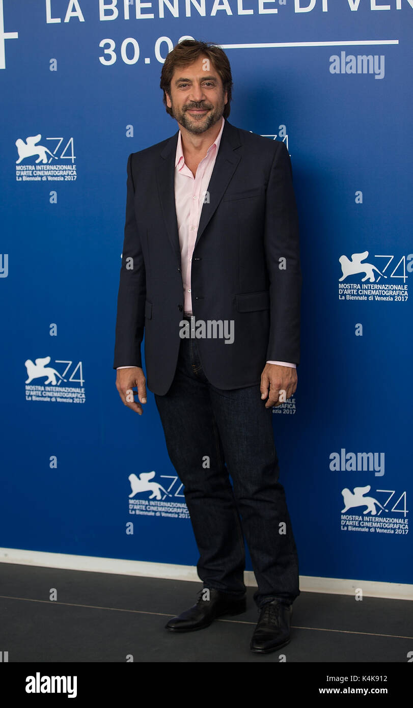 Venice, Italy. 6th Sep, 2017. Actor Javier Bardem attends the photocall ...