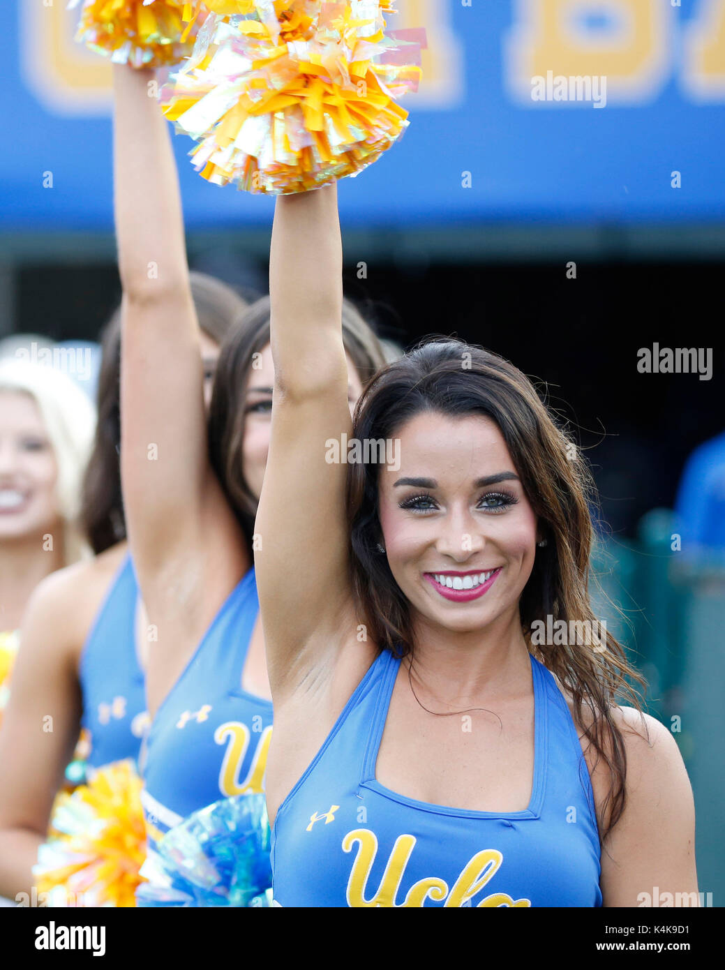September 03, 2017 UCLA Bruins cheerleaders in action against the Texas ...