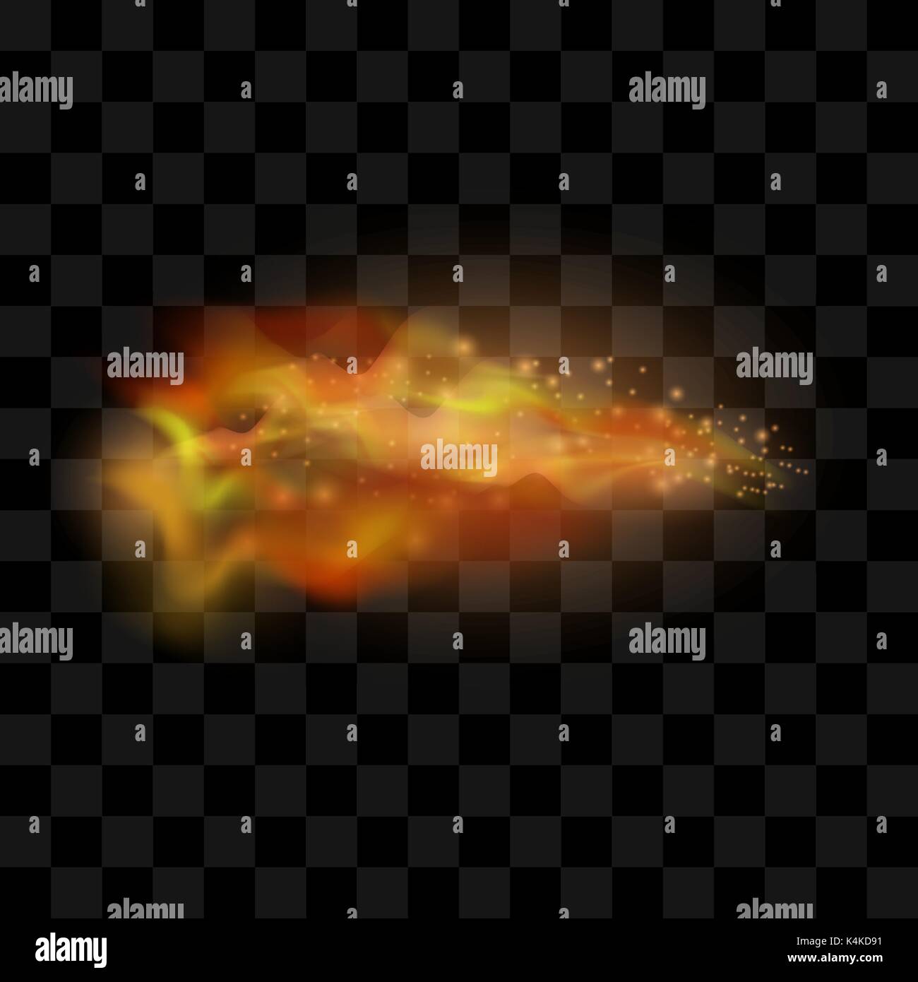 Burning wildfire night fire Stock Vector Images - Alamy