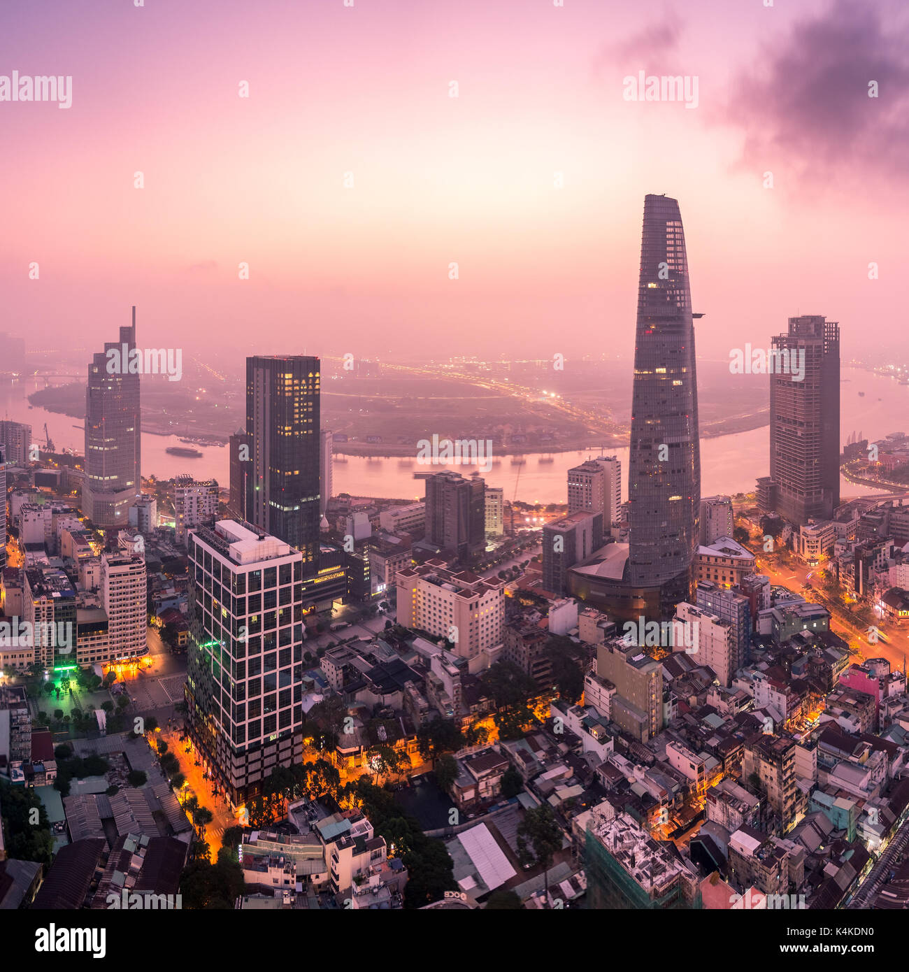 Royalty high quality free stock image aerial view of Ho Chi Minh city ...