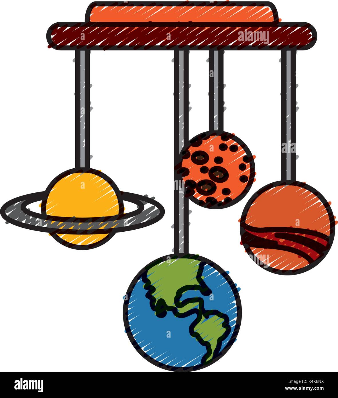 Planets of galaxy hanging Stock Vector Image & Art - Alamy