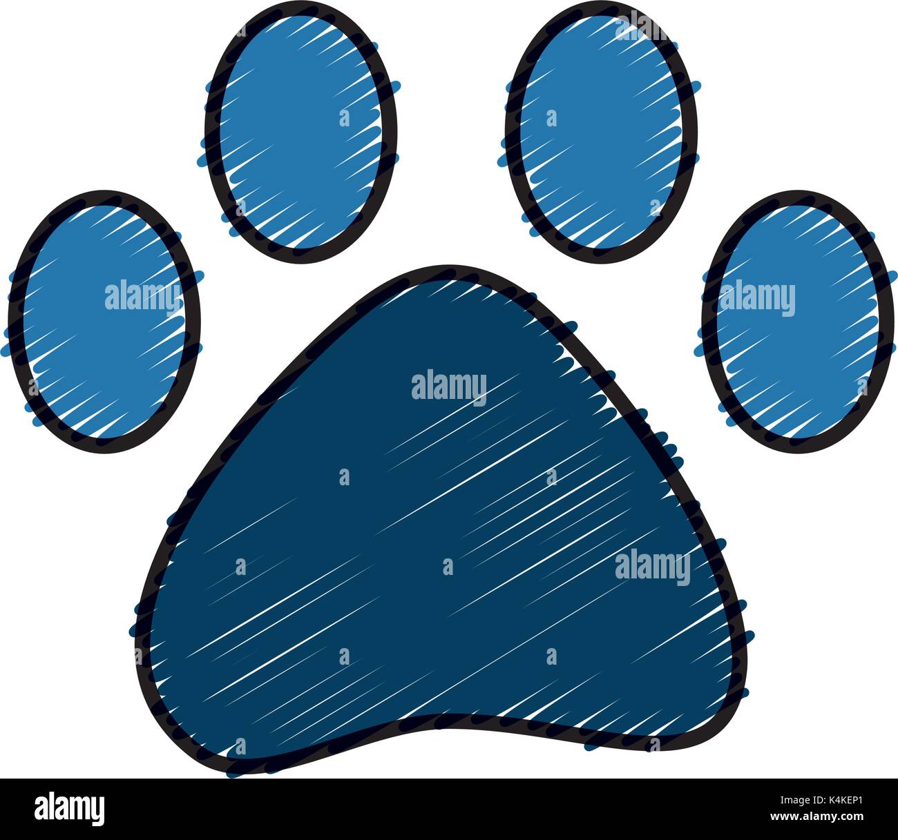 Dog footprint symbol Stock Vector Image & Art - Alamy