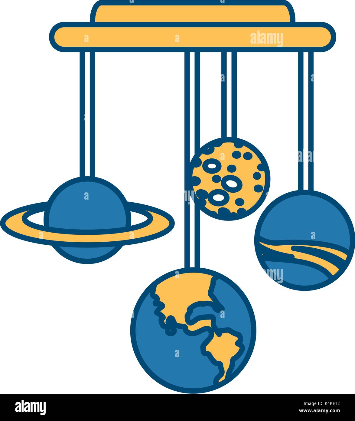 Planets of galaxy hanging Stock Vector Image & Art - Alamy