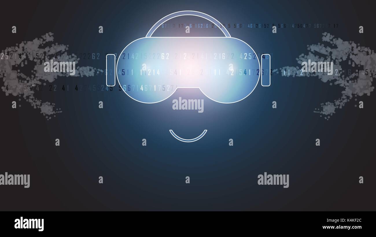 virtual reality in life future technology abstract background Stock ...
