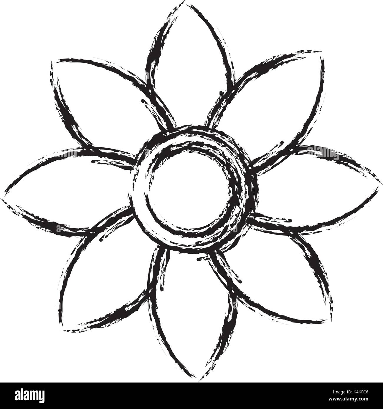Beautiful flower symbol Stock Vector Image & Art - Alamy