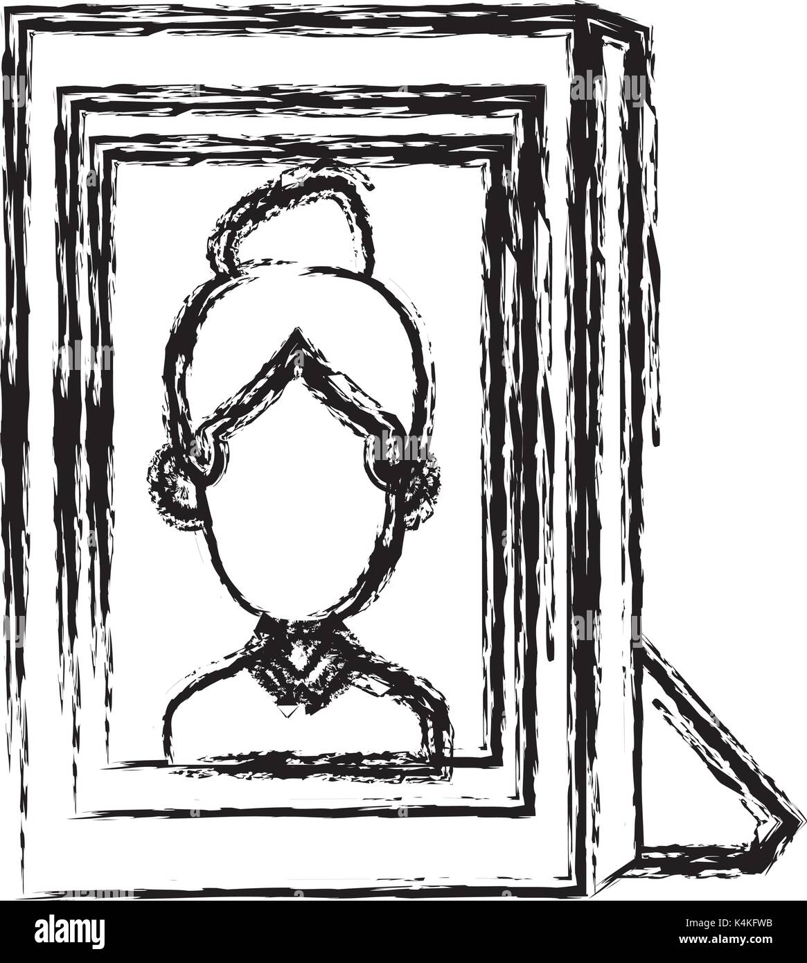 girl picture frame Stock Vector Image & Art - Alamy