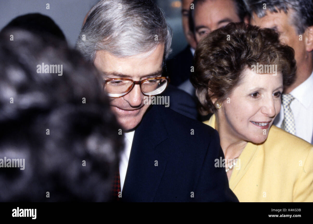 John Major's first official visit to Northern Ireland with his wife ...