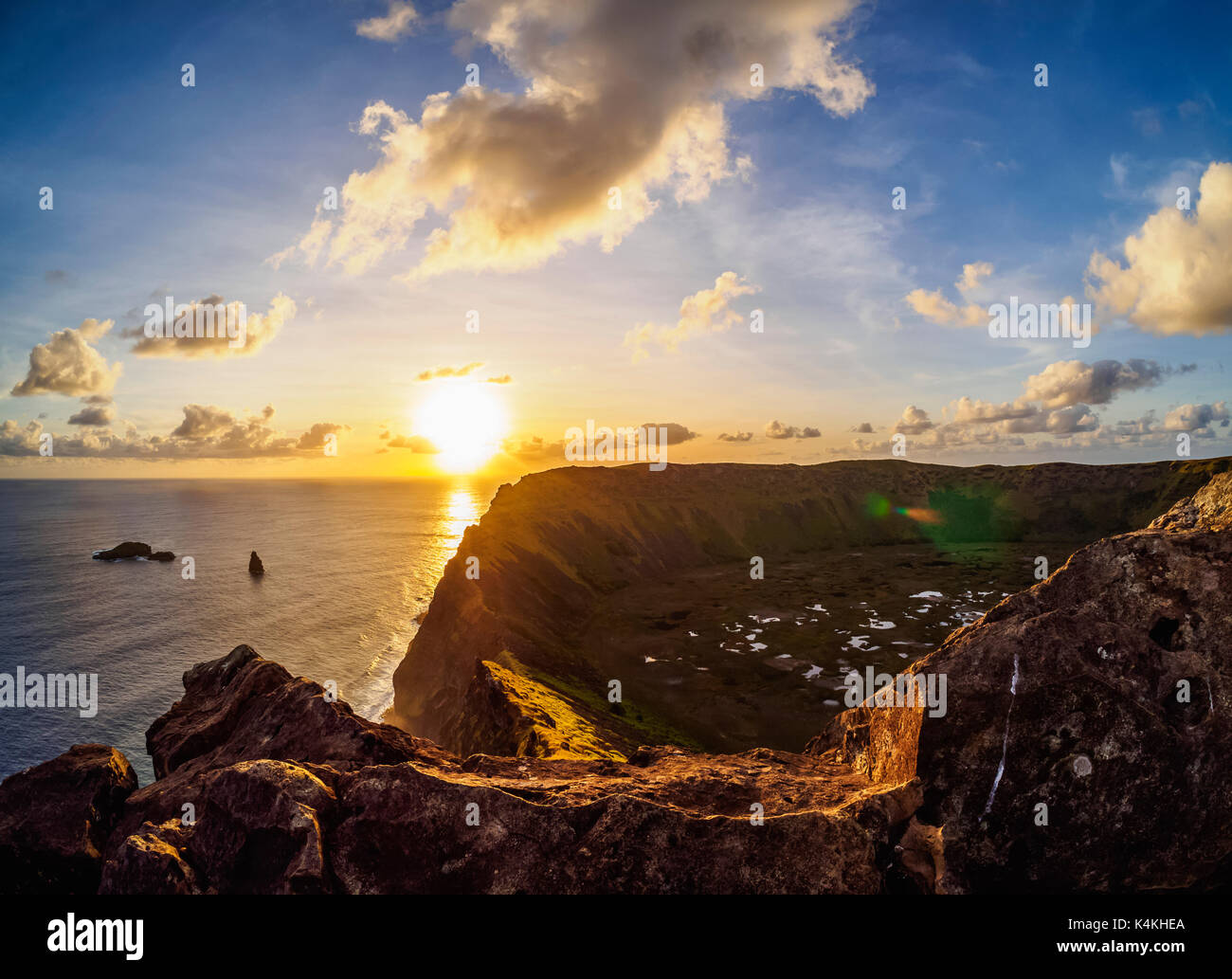 Volcanic crater at sunset hi-res stock photography and images - Alamy