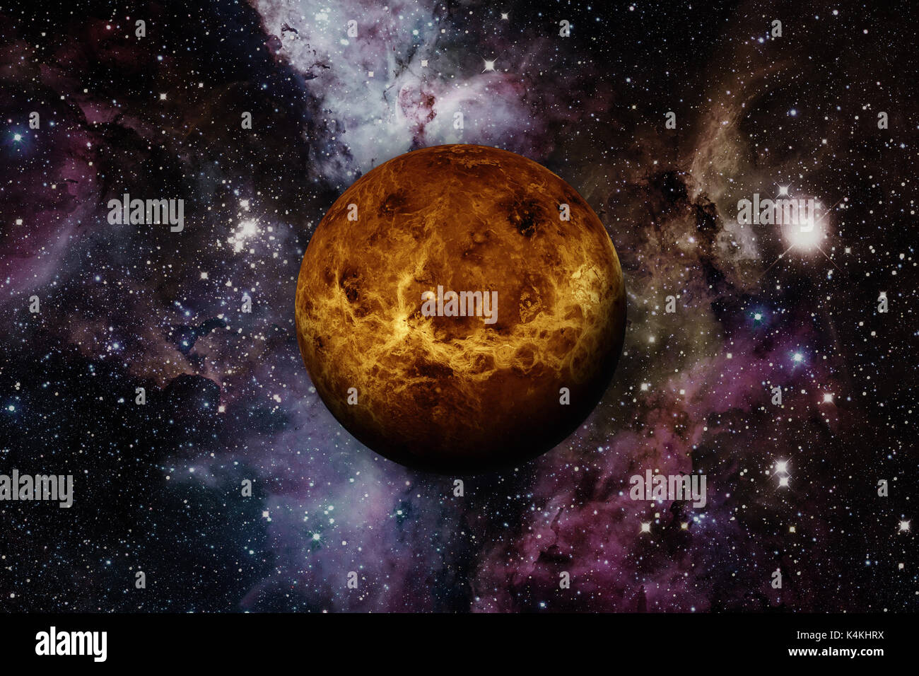 Solar System - Venus. It is the second planet from the Sun. It is a ...