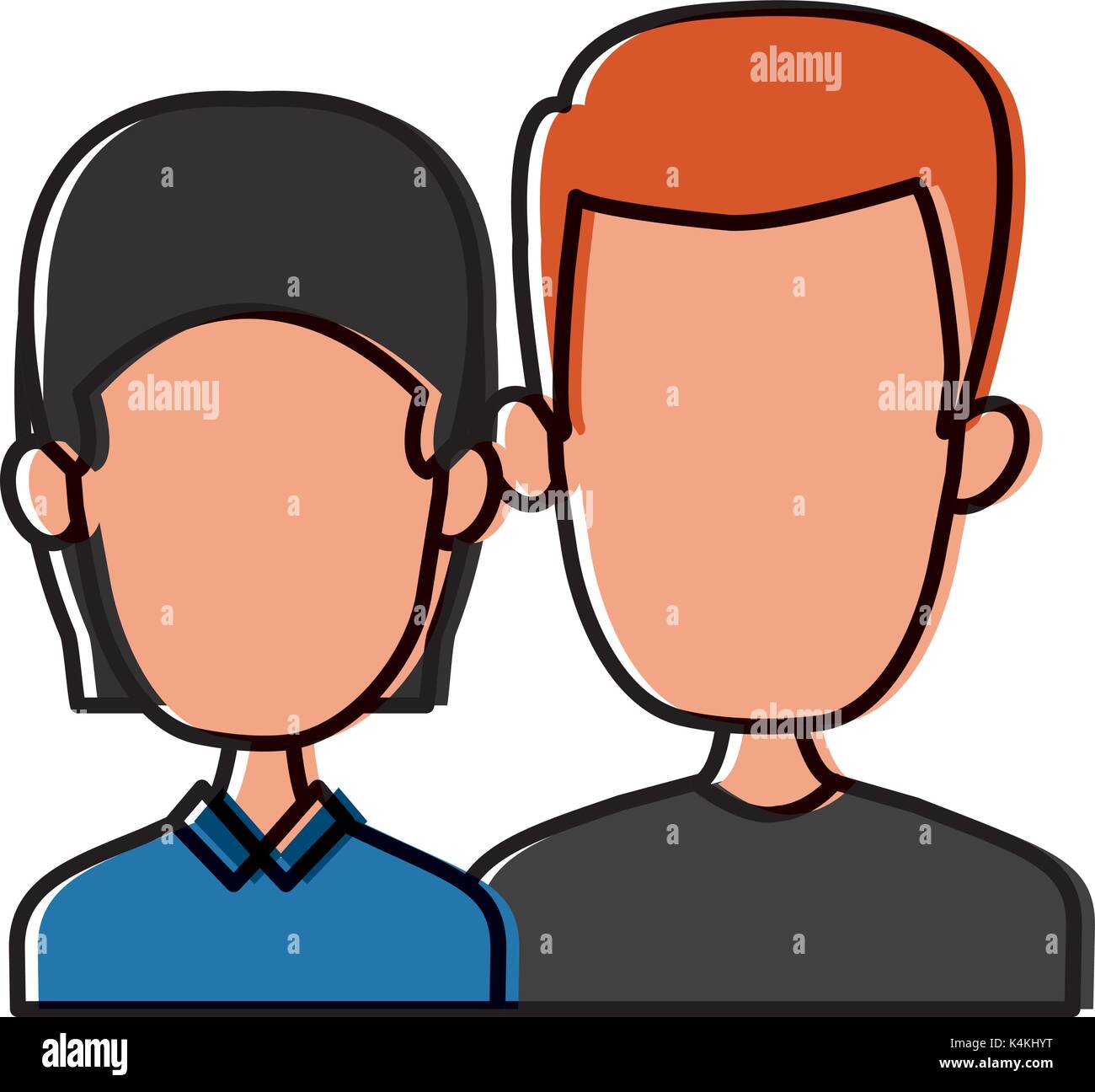 Cute couple cartoon Stock Vector Image & Art - Alamy