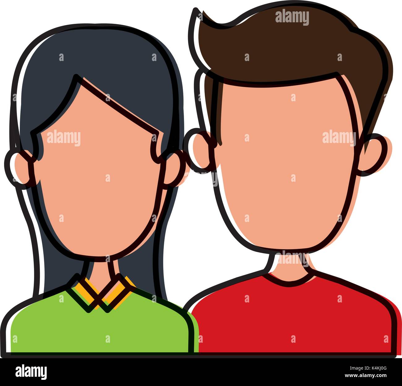 Cute couple cartoon Stock Vector Image & Art - Alamy