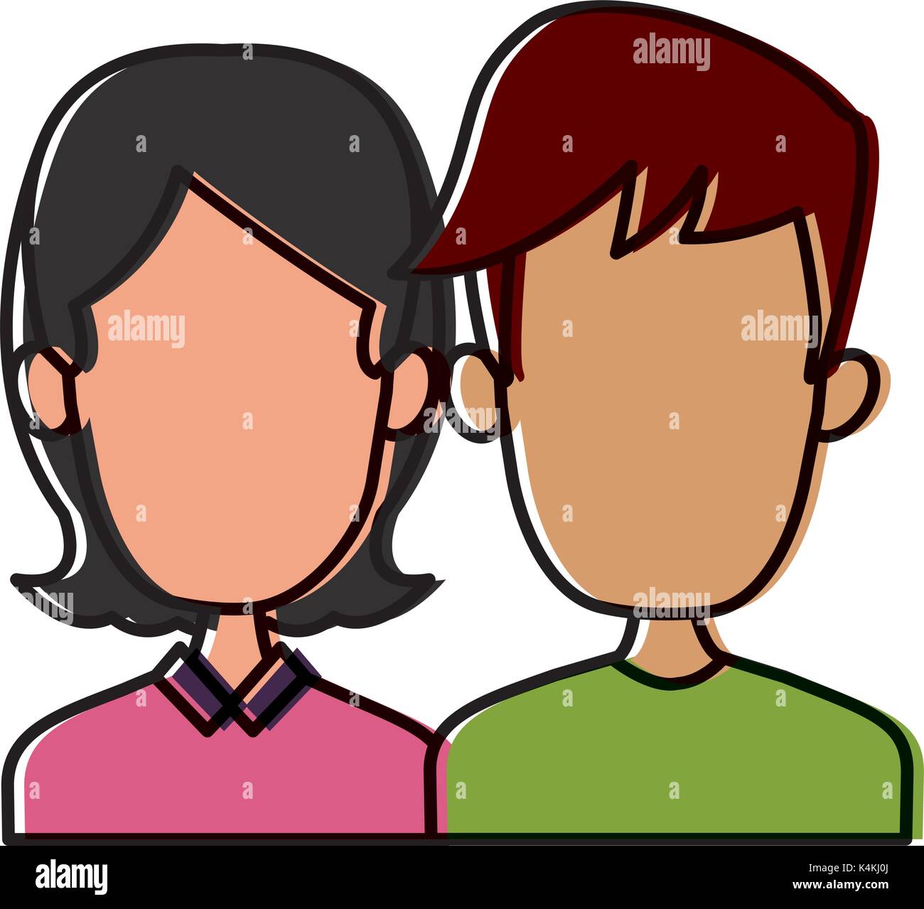 Cute couple cartoon Stock Vector Image & Art - Alamy