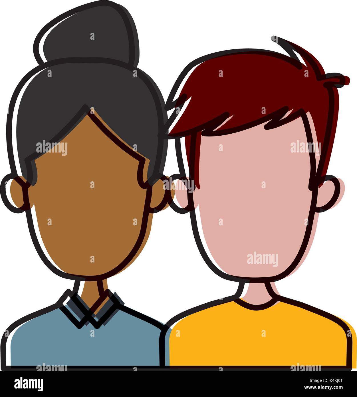 Cute couple cartoon Stock Vector Image & Art - Alamy