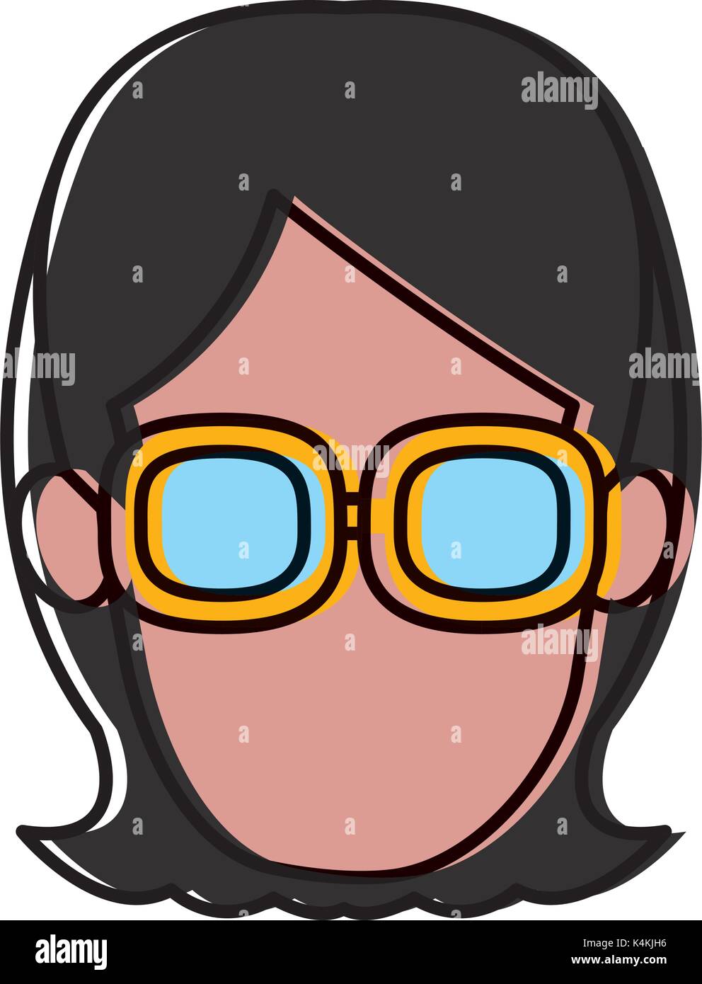 Woman with glasses Stock Vector Image & Art - Alamy