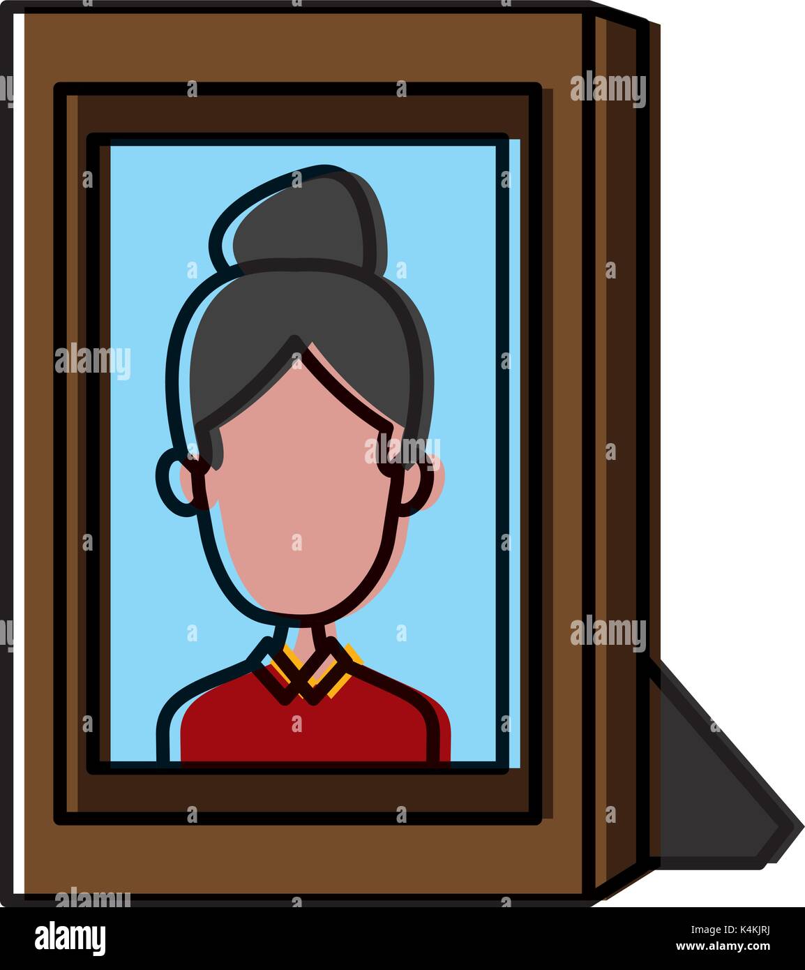 girl picture frame Stock Vector Image & Art - Alamy