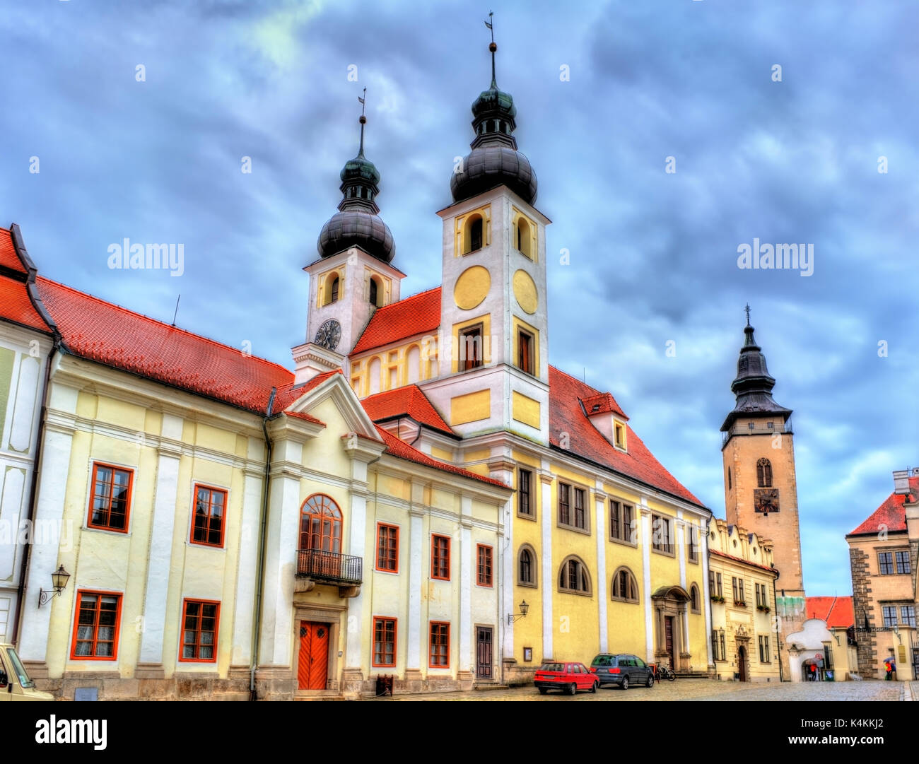 Telc czech church landmark hi-res stock photography and images - Alamy