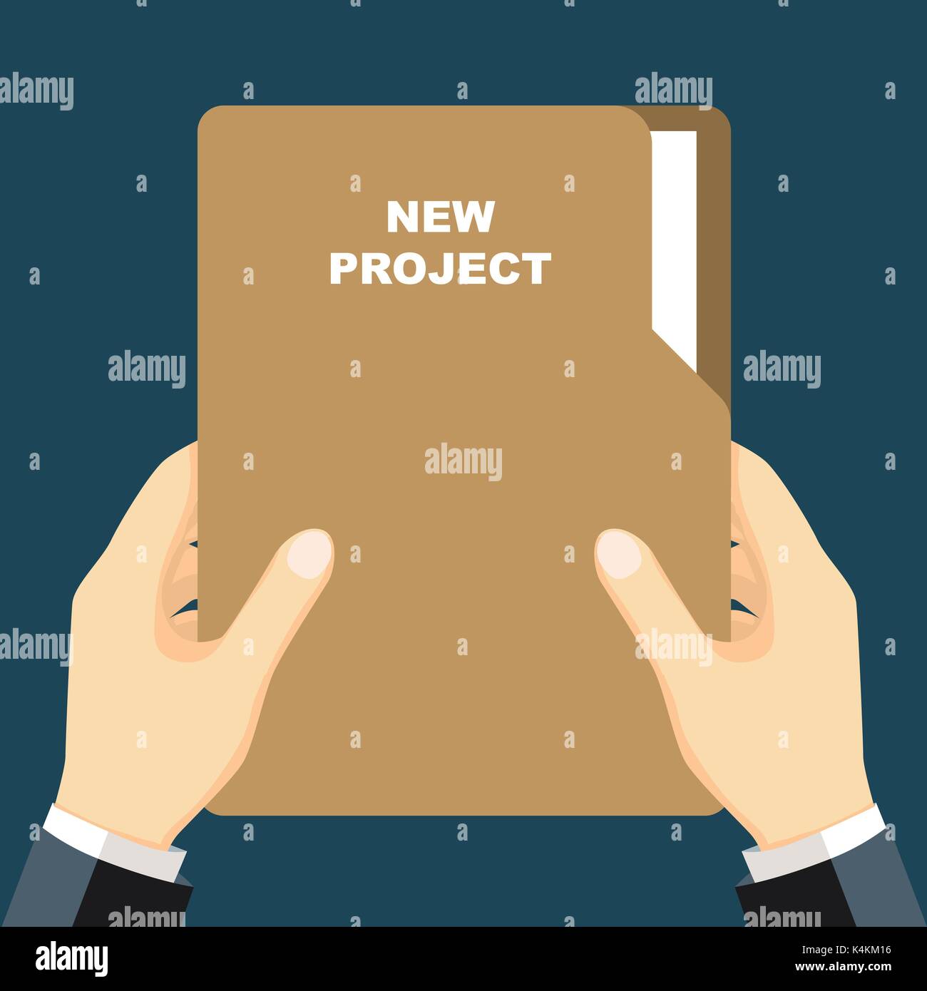 Hand holding Folder, Folder documents in the hands of a businessman ...