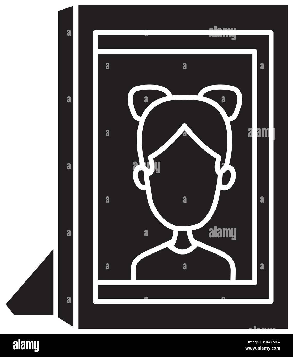 girl picture frame Stock Vector Image & Art - Alamy