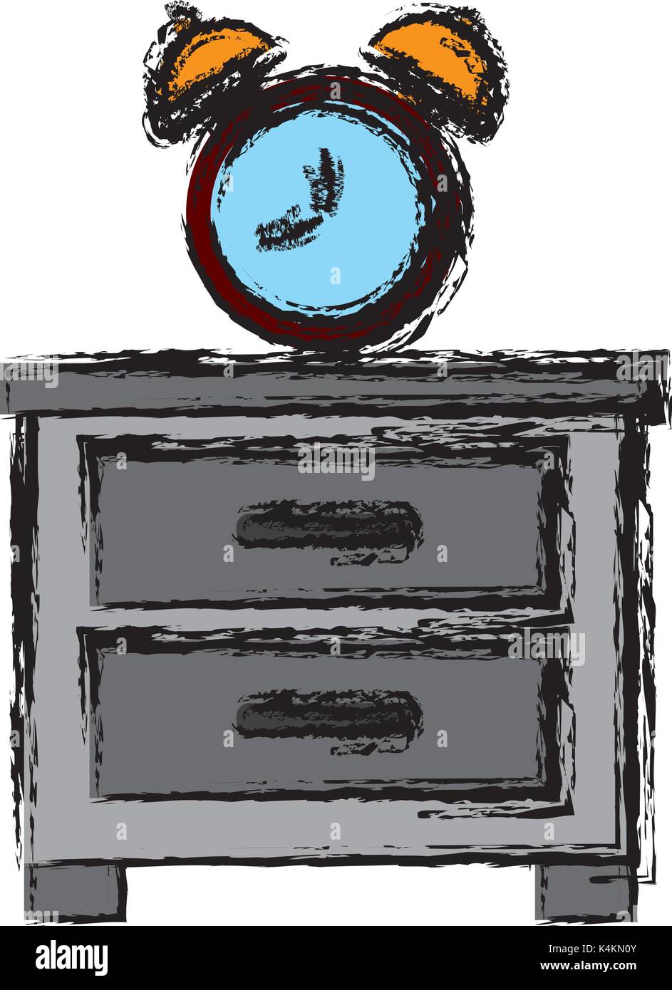 Clock with bells Stock Vector Image & Art - Alamy