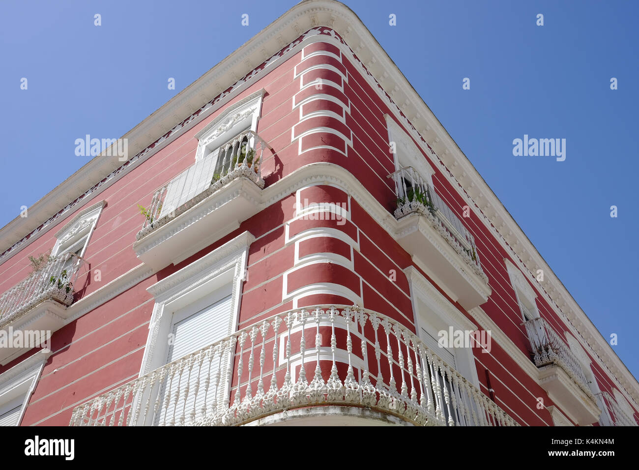 Low-angle view of an historic building in Ayamonte, Spain Stock Photo ...