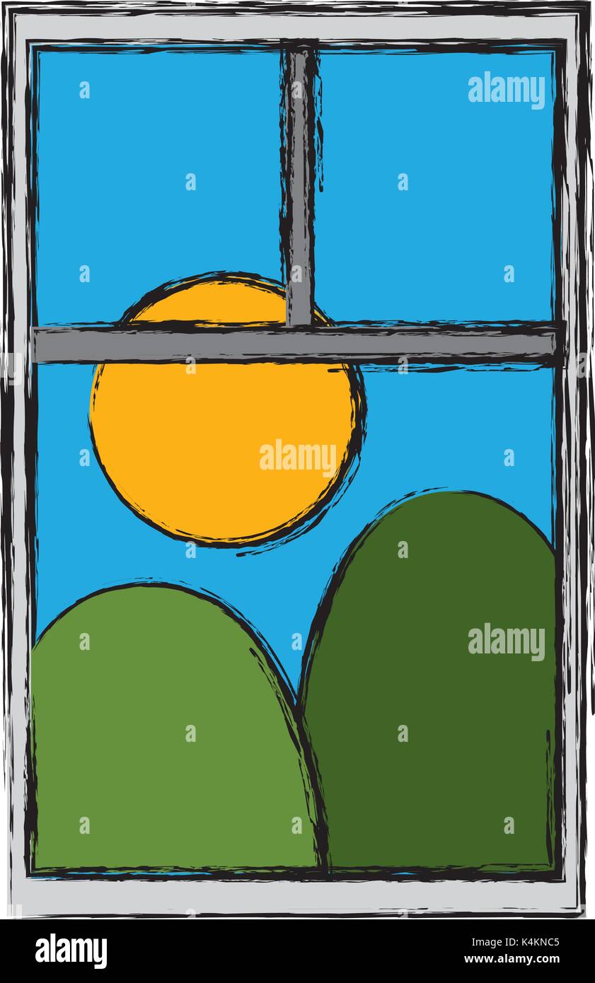 Cityscape window view Stock Vector Image & Art - Alamy