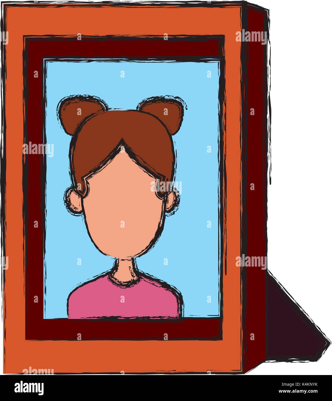 girl picture frame Stock Vector Image & Art - Alamy