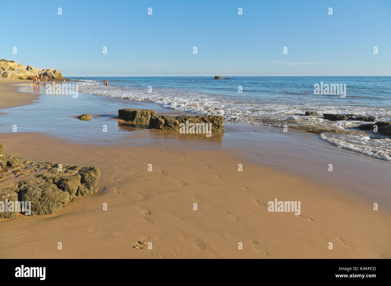Gale beach durig summer in Albufeira. Portugal Stock Photo - Alamy