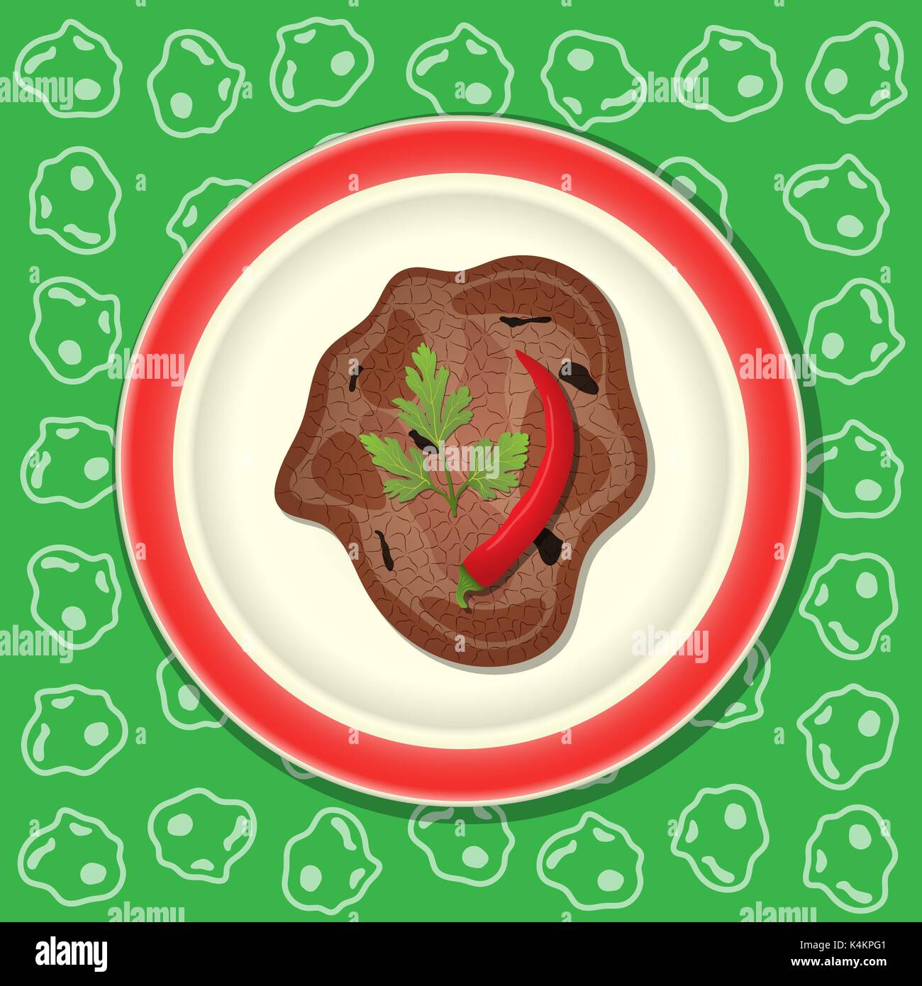 Fried beef pepper on Stock Vector Images - Alamy